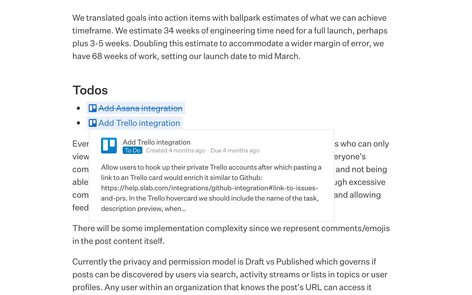 Trello Integration - Slab