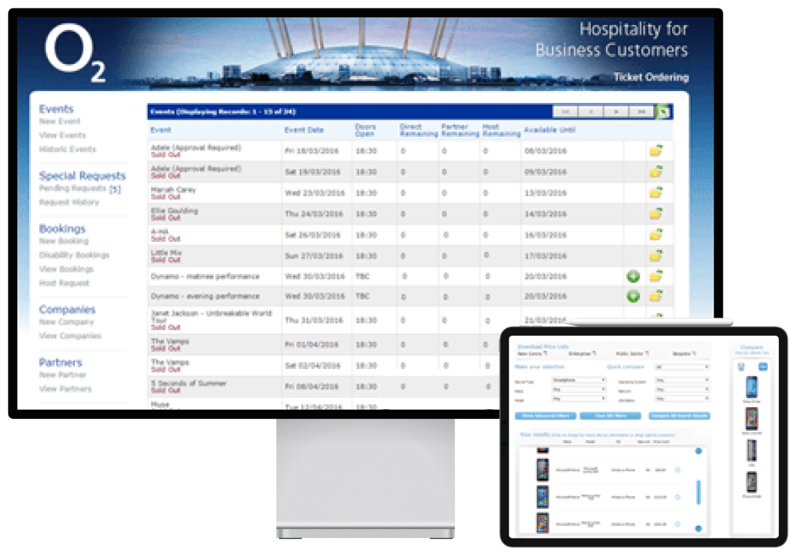 Bespoke Web-Based Ticketing Software - O2
