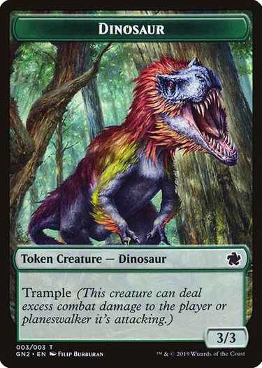 3/3 Green Dinosaur Creature Token | MTG.onl Tokens