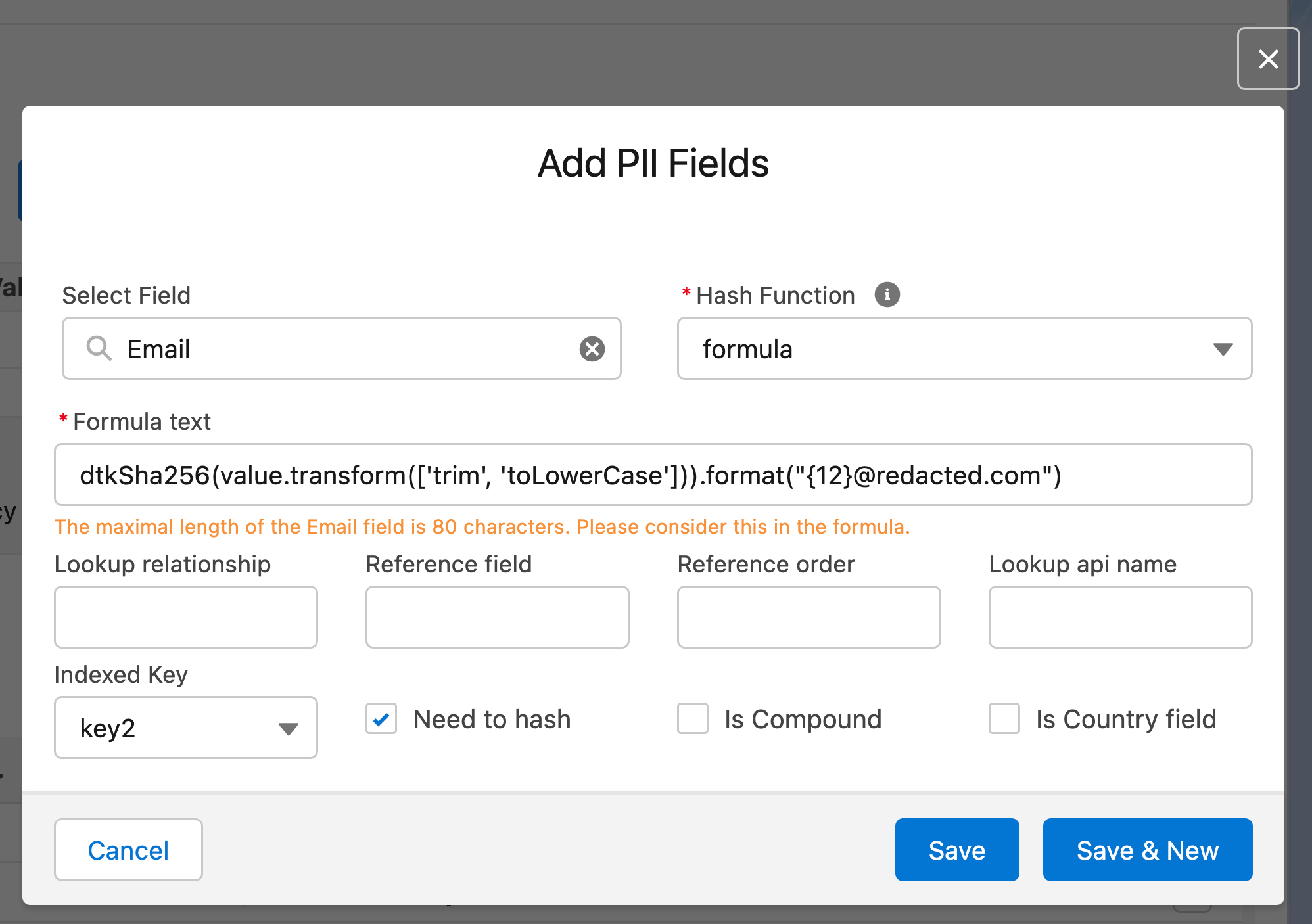 Managing protected fields - InCountry Docs