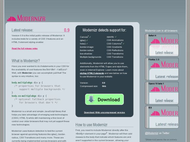 Modernizr Use Css3 And Html5 Now Konigi 0896