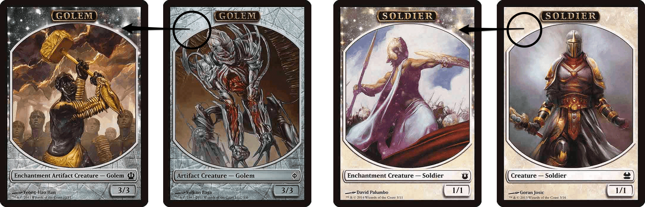 How the design of MTG token card frames have evolved | MTG.onl Tokens