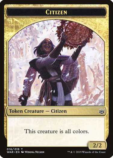 2/2 Multicoloured Citizen Creature Token | MTG.onl Tokens