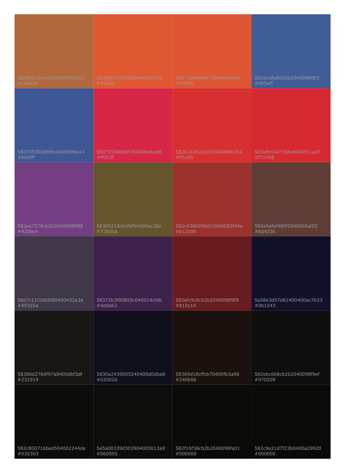 256 Million Colours of Violence