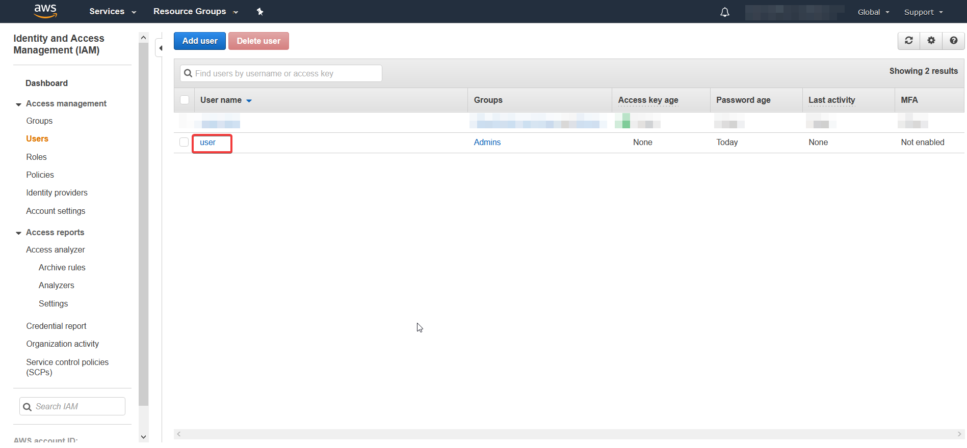 Add a billing admin user to secure an AWS root account
