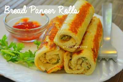 Bread paneer rolls | Tasty Appetite