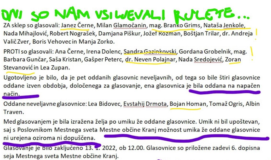 "Zeleni Kranj" in "destinacijo odličnosti" podpira za požrtijo elite ...
