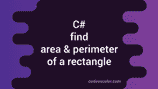 C# program to find the area and perimeter of a rectangle - CodeVsColor