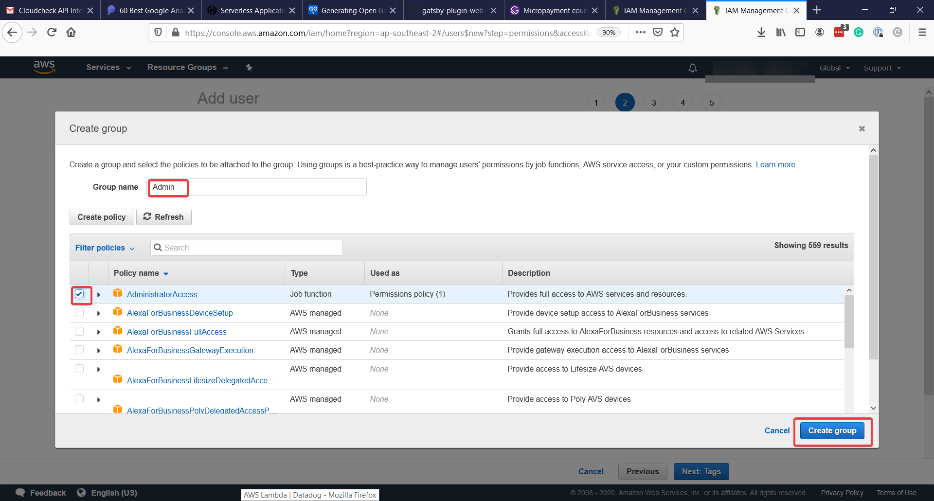Add A Billing Admin User To Secure An Aws Root Account