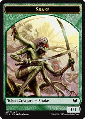 1/1 Green Snake Creature Token | MTG.onl Tokens