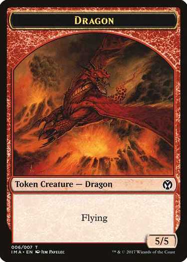5/5 Red Dragon Creature Token | MTG.onl Tokens
