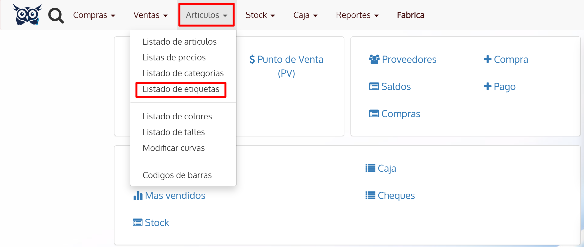 Etiquetas | Ninox Docs