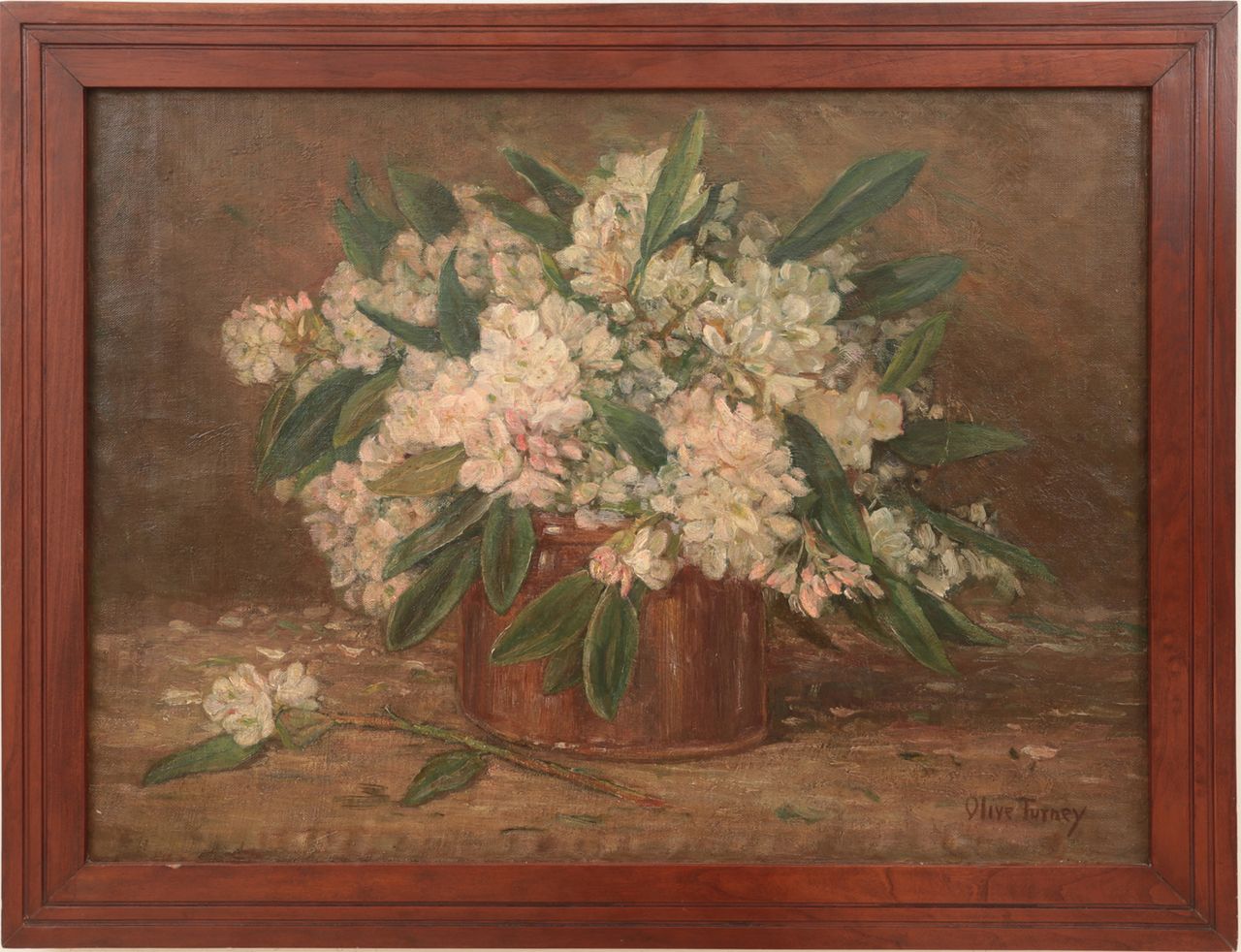Olive Turney Painting - Rhododendrons in a Crock - 19th Century ...
