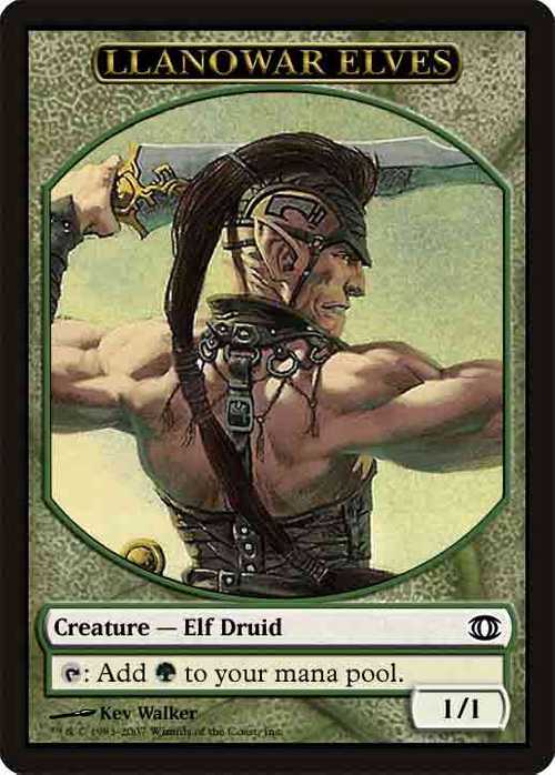 1/1 Green Llanowar Elves Creature Token | MTG.onl Tokens