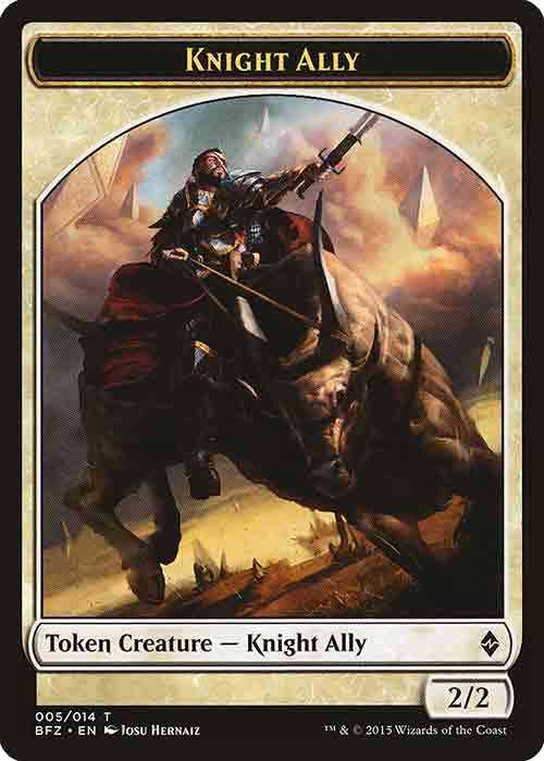 2/2 White Knight Ally Creature Token | MTG.onl Tokens