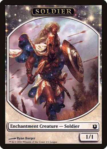 1/1 White Soldier Enchantment Creature Token | MTG.onl Tokens
