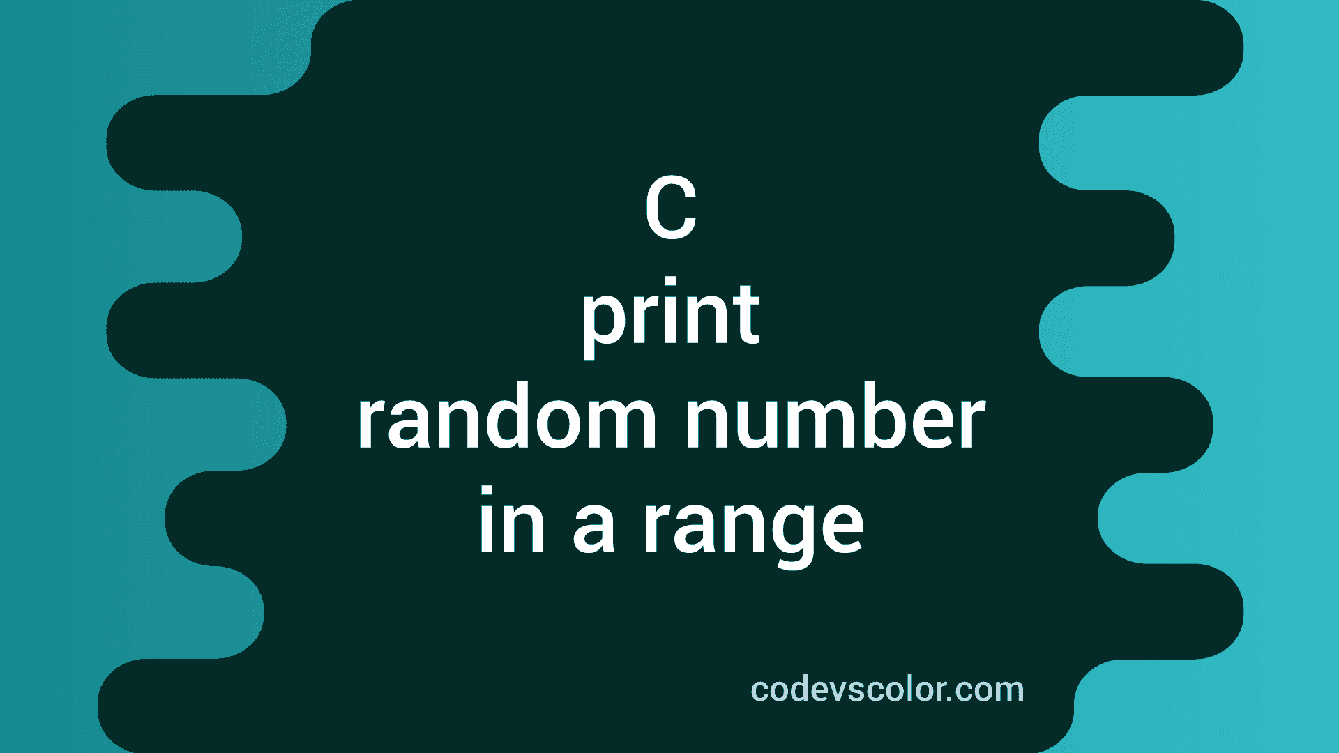 C program to print a random number in a range - CodeVsColor