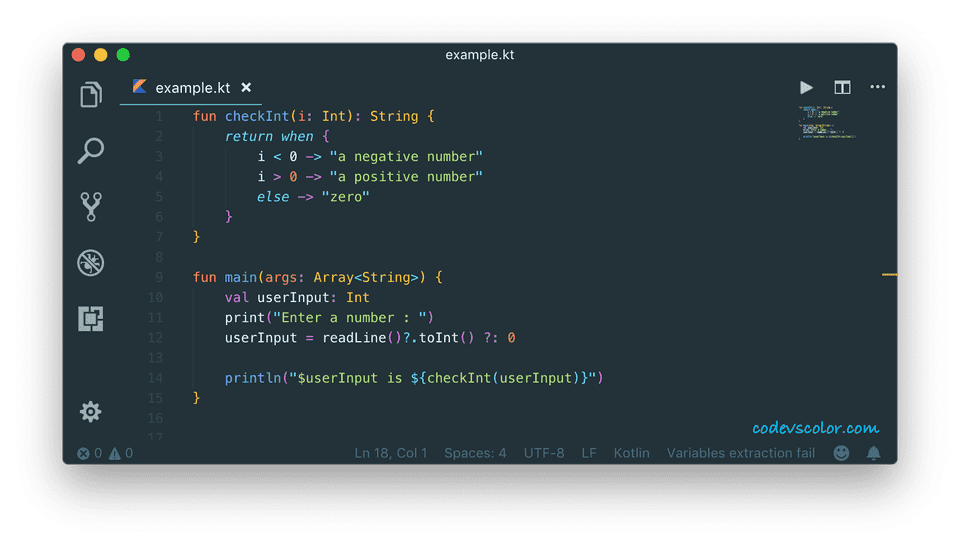 How to check if a number is positive, negative or zero in Kotlin ...