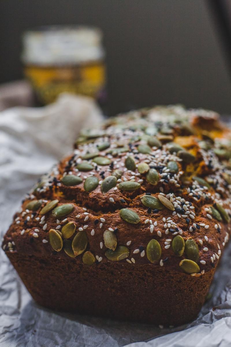 Pumpkin Tahini Date And Nut Bread | Olive & Mango
