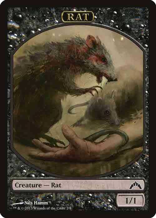 1/1 Black Rat Creature Token | MTG.onl Tokens