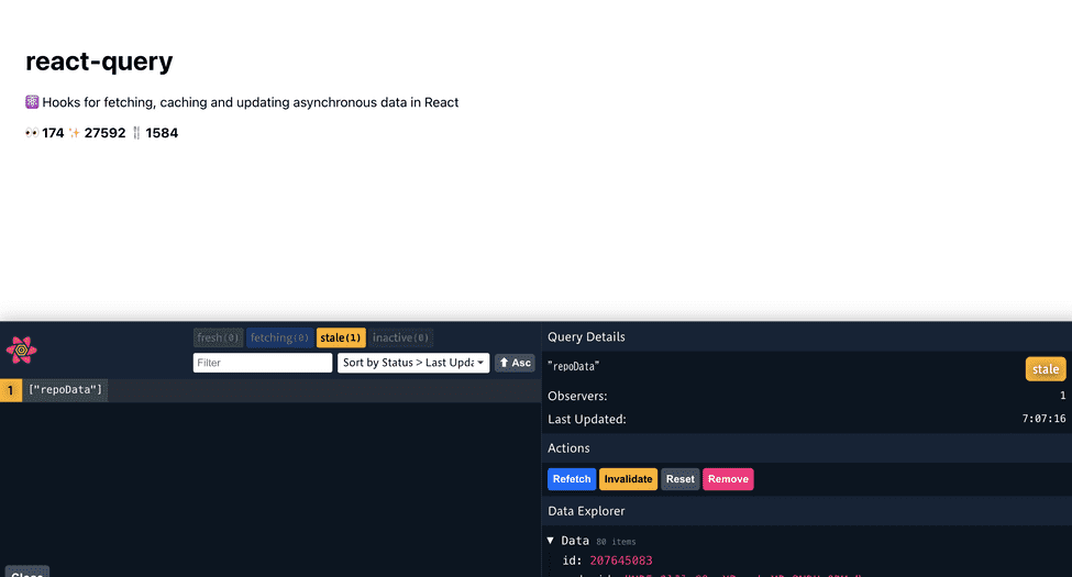 【React】ReactQueryDevtoolsを使って、React Queryの状態を確認する | あずきぱん