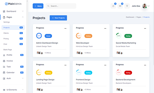 Free Bootstrap 5 Vanilla JS Admin Template - PlainAdmin