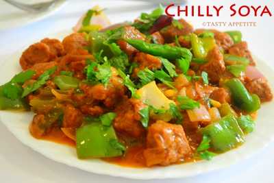 Chilly Soya Nuggets | Tasty Appetite