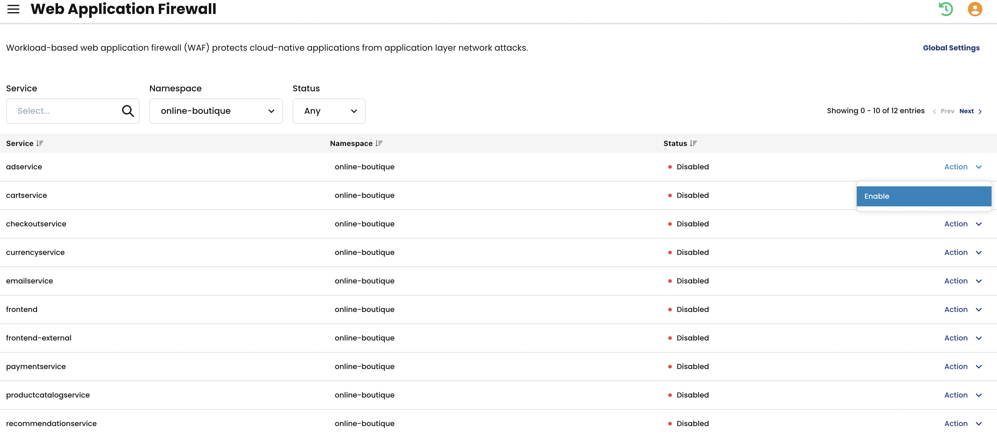 Workload-based Web Application Firewall (WAF) | Calico Documentation