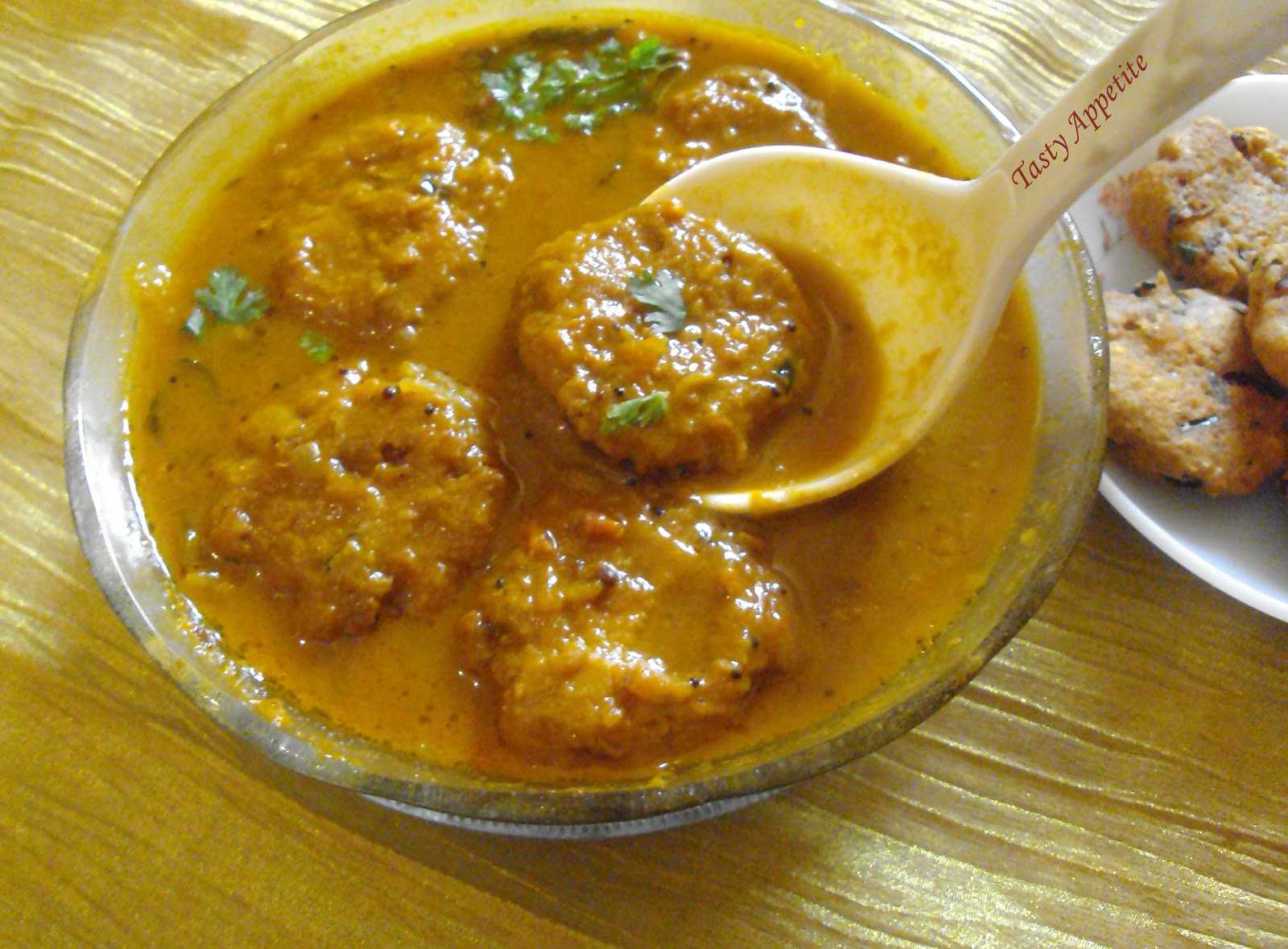 Masal Vadai Kuzhambu | Spicy Vada curry | Tasty Appetite