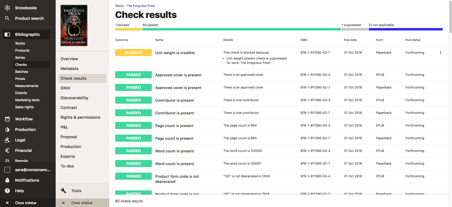 Check the health of your metadata | Consonance