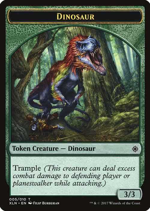 3/3 Green Dinosaur Creature Token | MTG.onl Tokens