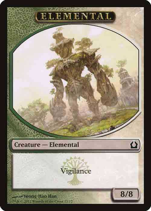 8/8 Green White Elemental Creature Token | MTG.onl Tokens
