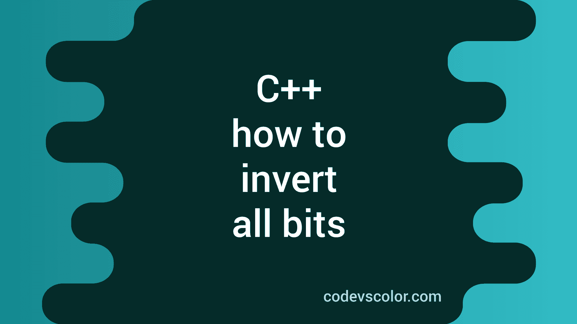 C++ program to invert all bits of a bitset variable - CodeVsColor