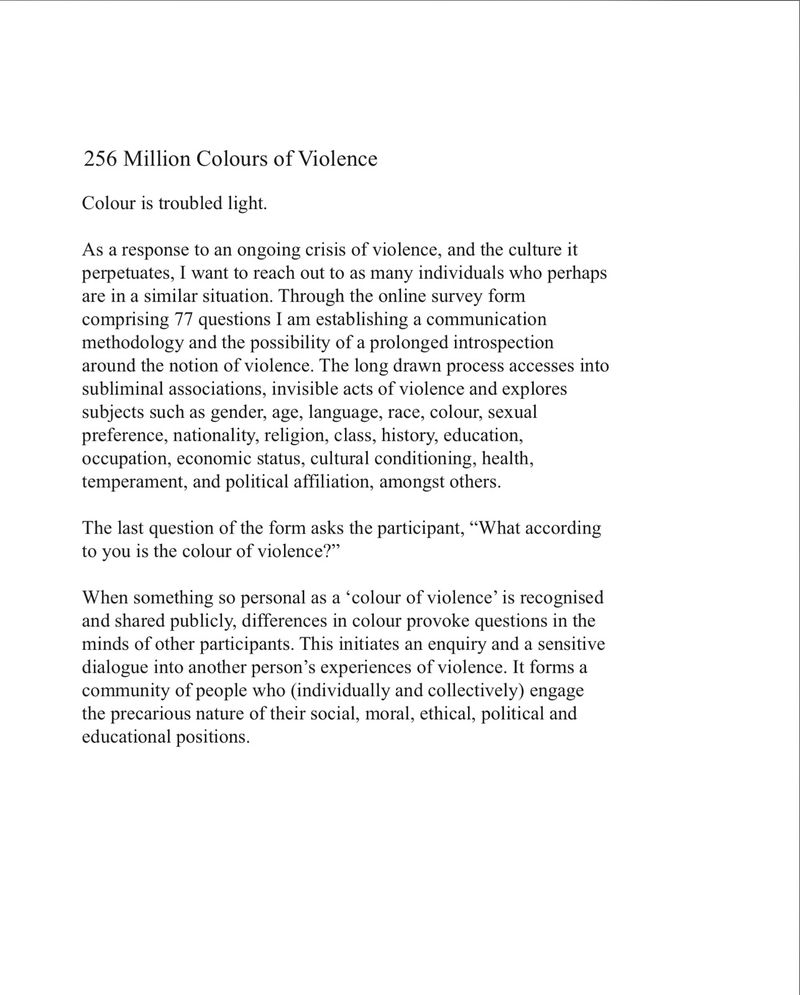 256 Million Colours of Violence