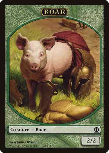 2/2 Green Boar Creature Token | MTG.onl Tokens