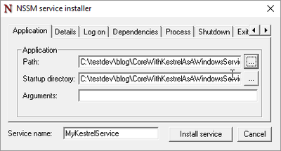 Hosting a .NET Core 2 Kestrel Server in a Windows Service | no dogma blog