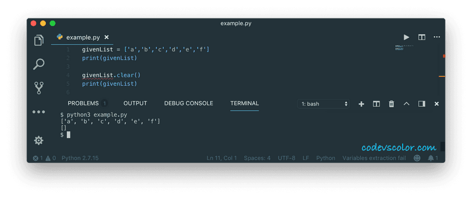How to remove an item from a list in python - CodeVsColor