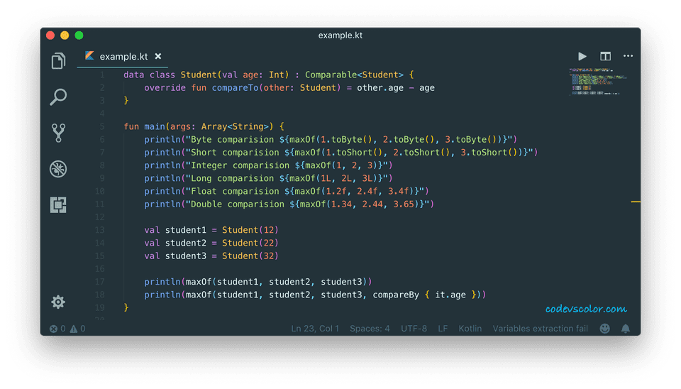 Find The Maximum Of Two Or Three Values In Kotlin Using Maxof Function