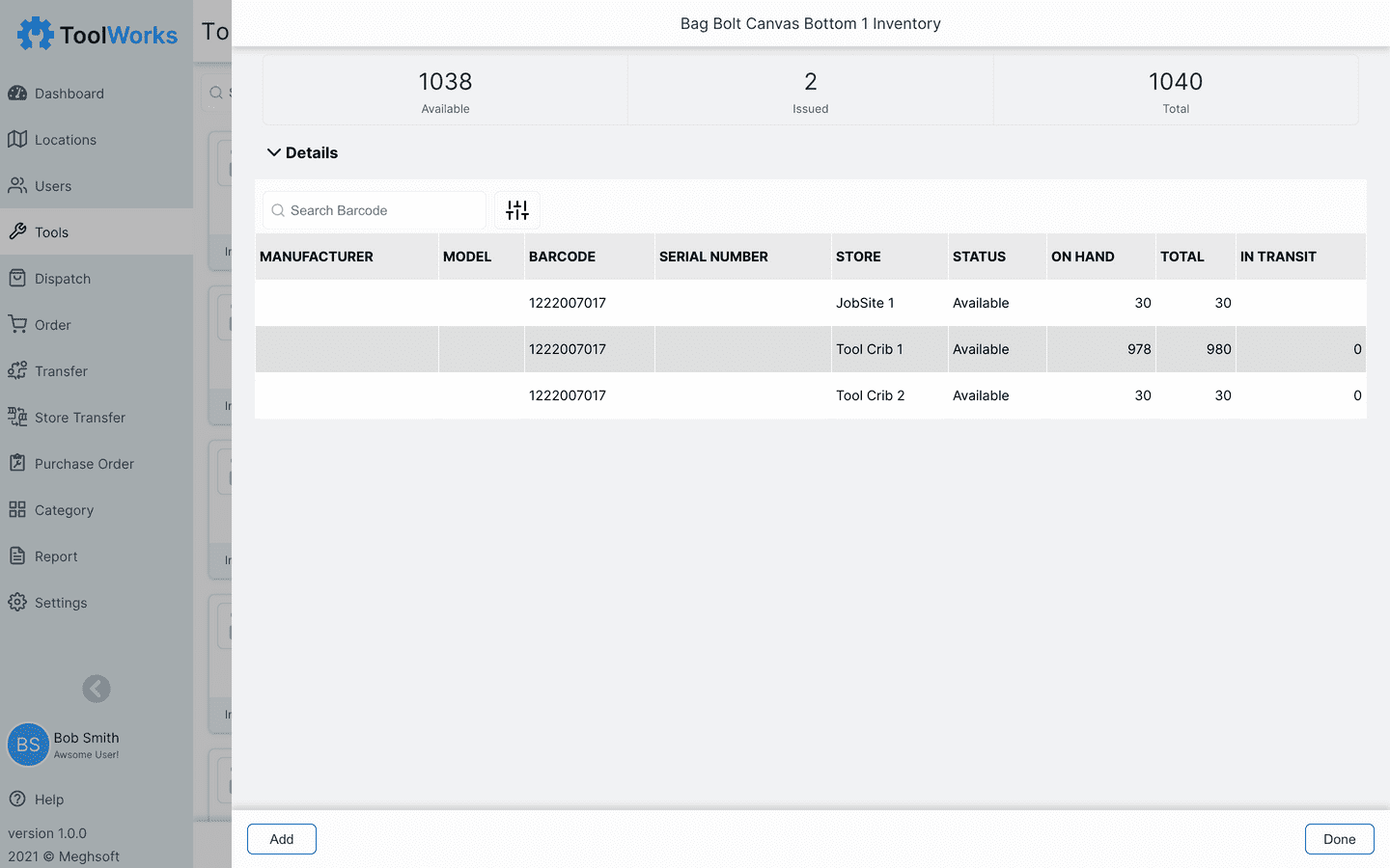 Contractor Tool Inventory Software - ToolWorks