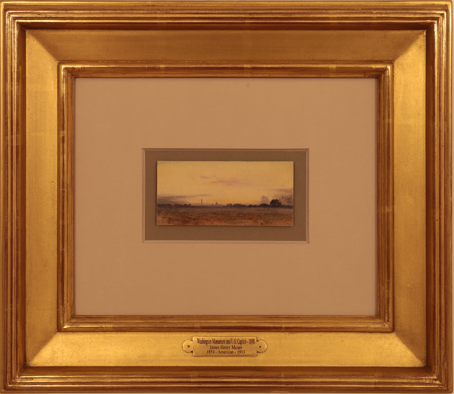 James Henry Moser Painting - Washington Monument and U.S. Capitol ...