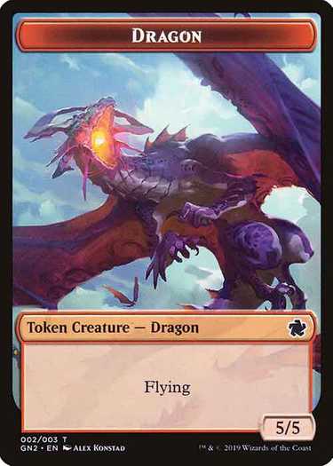 5/5 Red Dragon Creature Token | MTG.onl Tokens