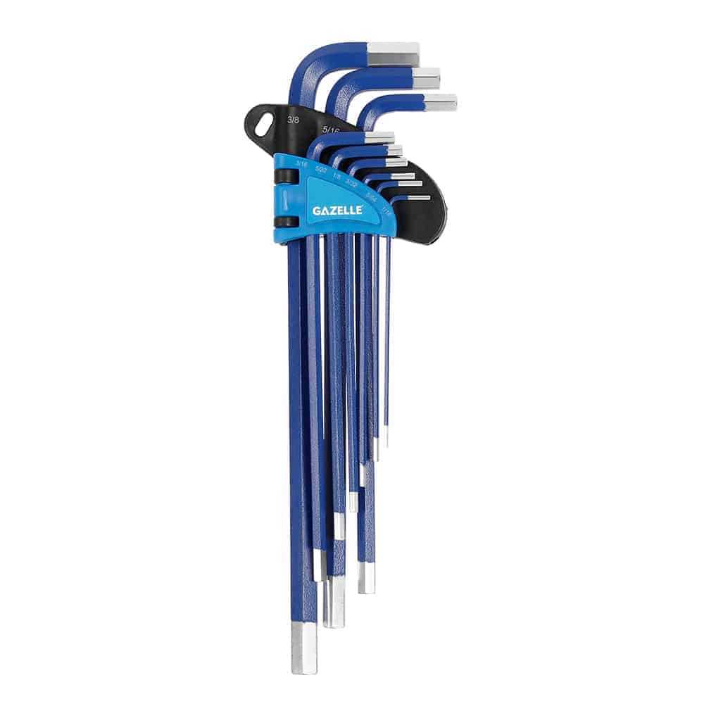 G80134 9-Piece Imperial Hex Key Set, 1/16-3/8 In.