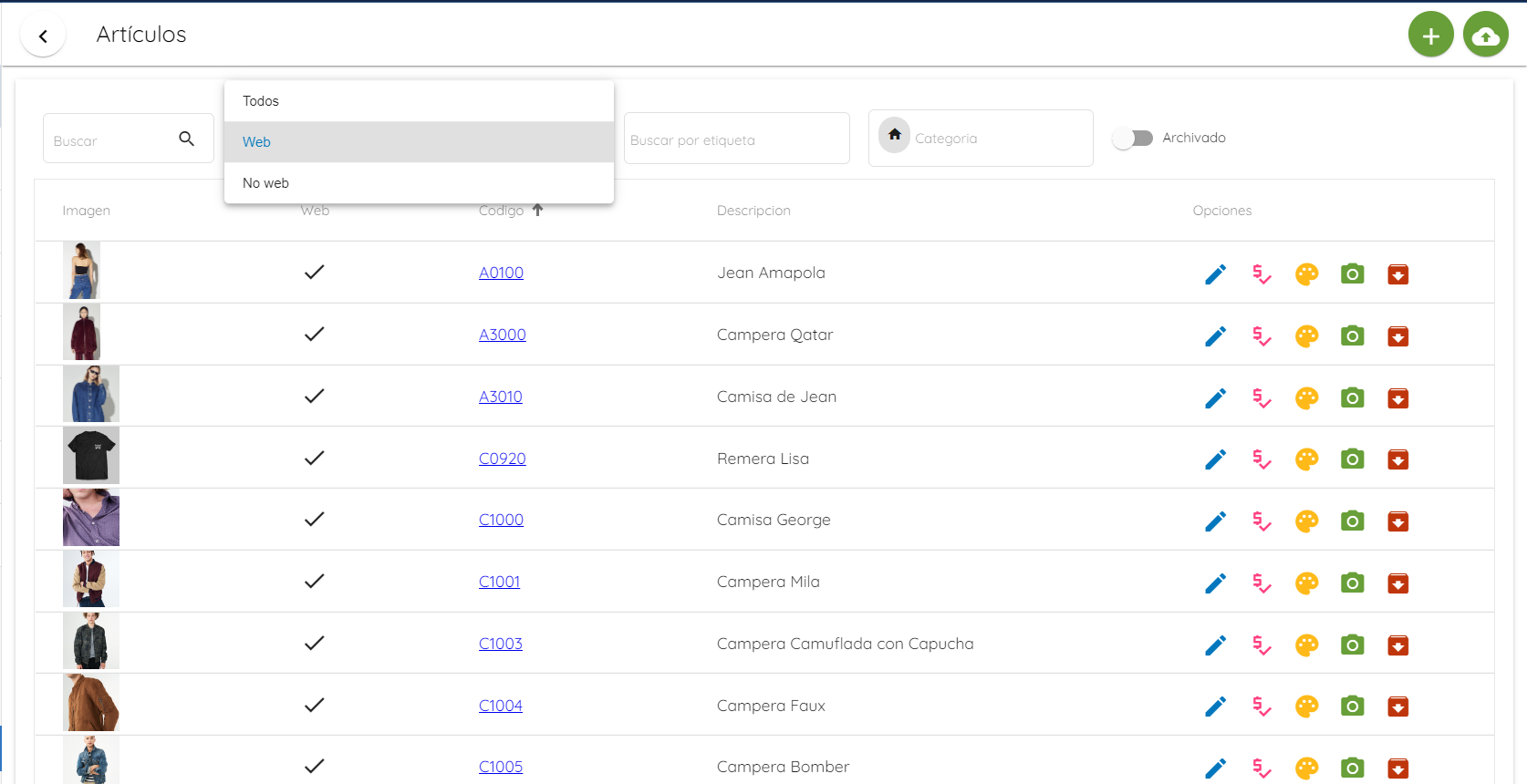 Artículos Web | Ninox Docs