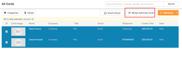 How to Export CamCard to Excel - Covve