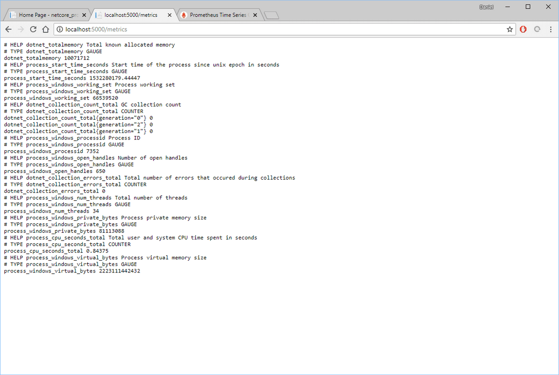 Viewing metrics in Prometheus from ASP.NET Core | Oliver Coding