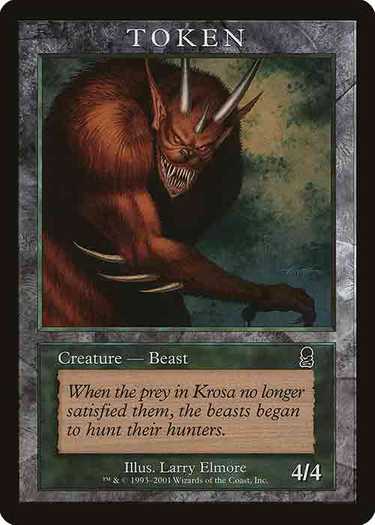 4/4 Green Beast Creature Token | MTG.onl Tokens