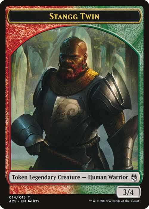 3/4 Red Green Stangg Twin Legendary Creature Token | MTG.onl Tokens