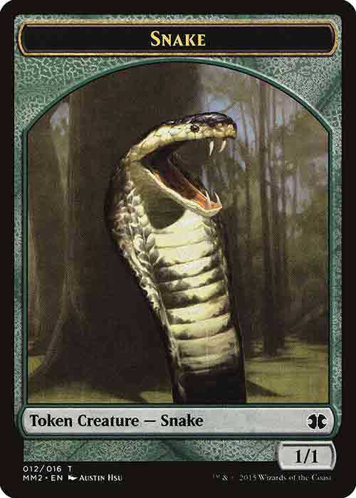 1/1 Green Snake Creature Token | MTG.onl Tokens