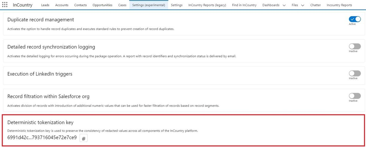 Managing settings - InCountry Docs