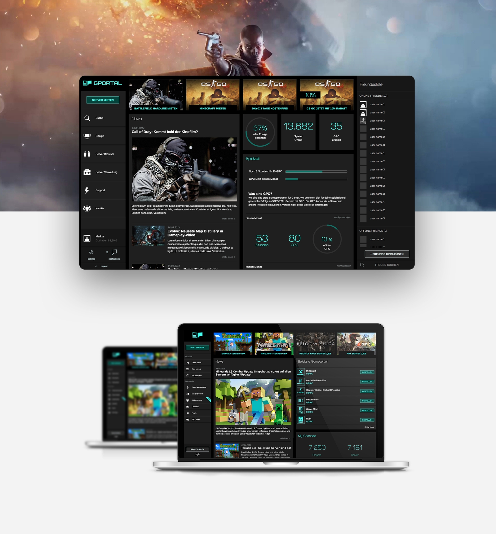 Scope | Work | Gportal - Game Server Hosting